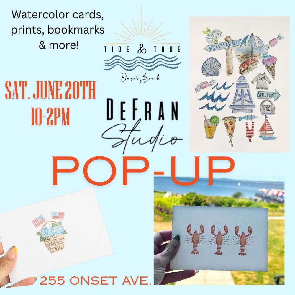 DeFran Studios Watercolor Pop-Up at Tide & True | Dartmouth