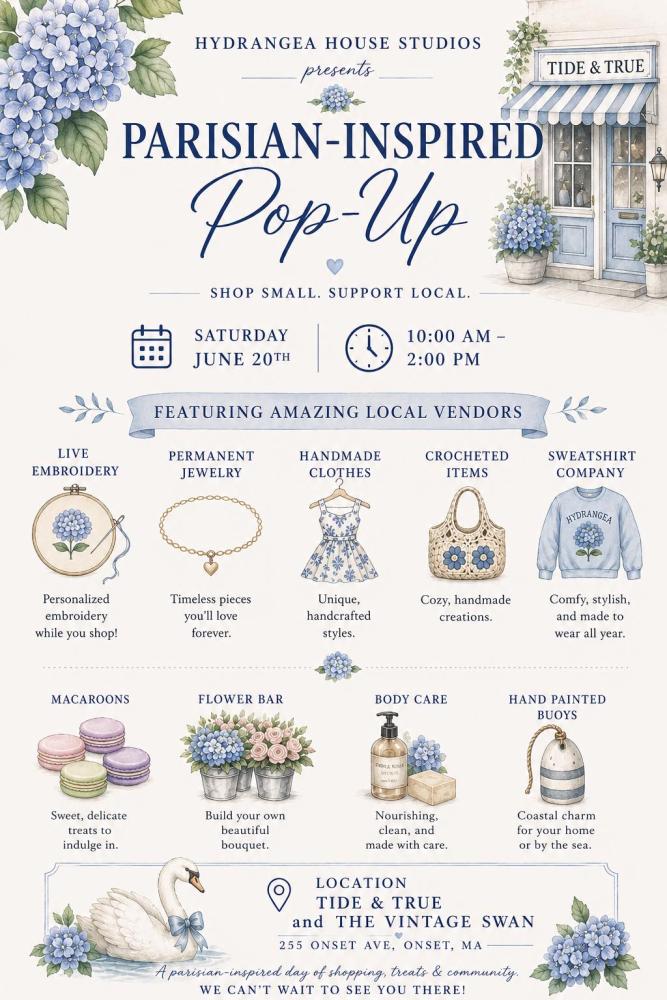 Multi-Vendor Parisian Inspired Market at Tide & True | Dartmouth